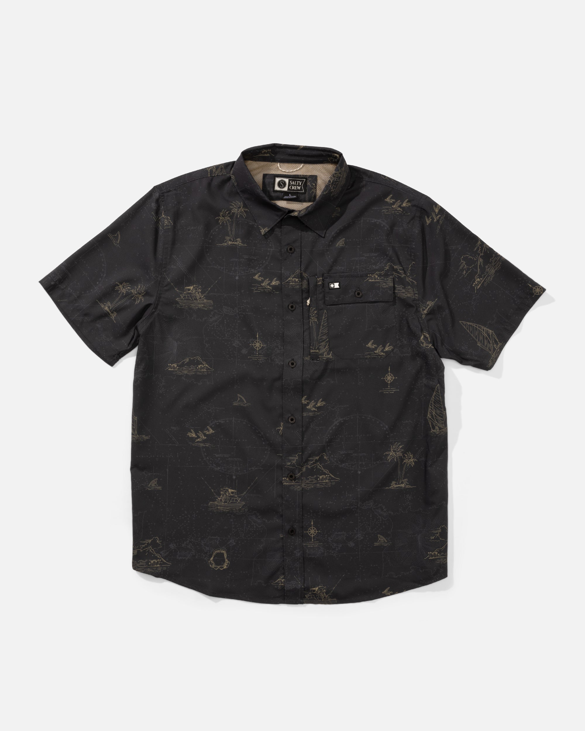 Helmsman UV Button Up - Phantom | Salty Crew