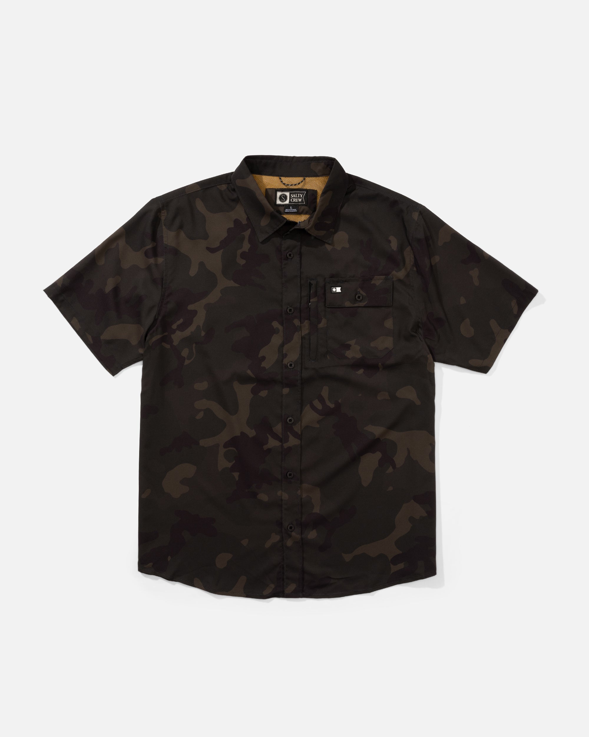 Flagship UV Button Up - Dark Camo | Salty Crew