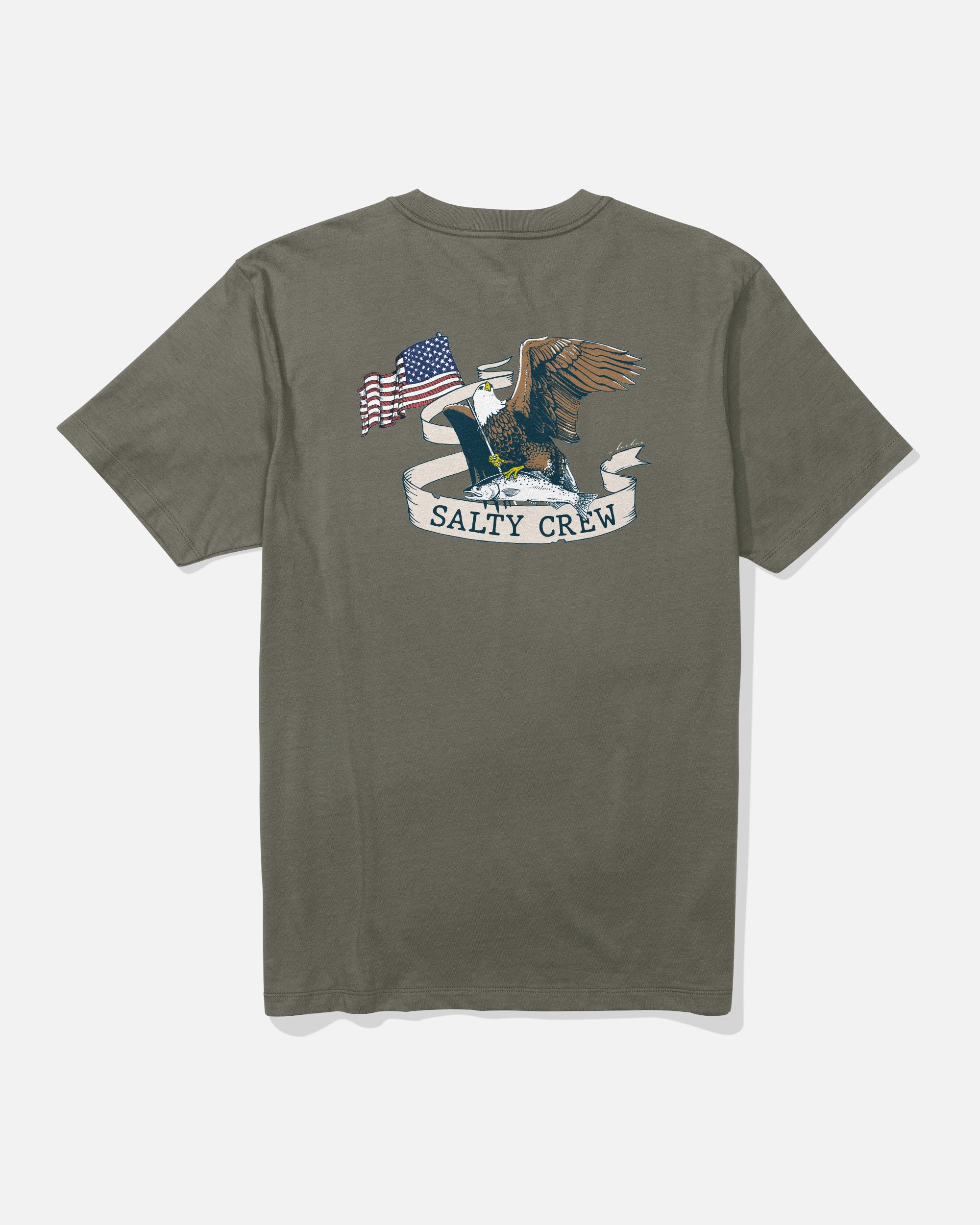 America Eagle Tee - Dusty Olive | Salty Crew