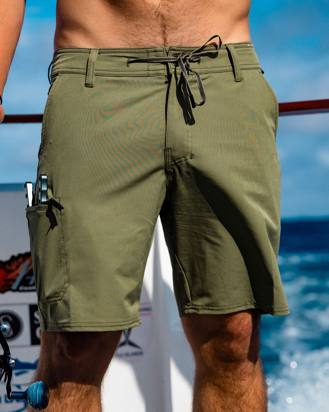 Transom 18" Tech Short - Dusty Olive | Salty Crew